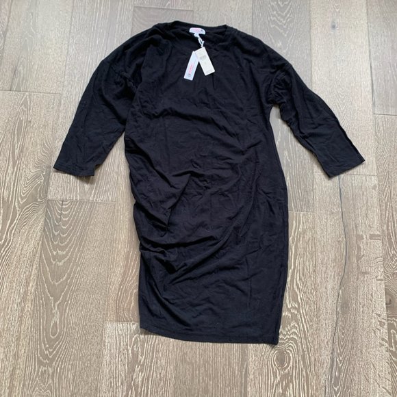 Sundry | Dresses | Sundry By Anthropologie Longsleeve Side Ruched Dress ...